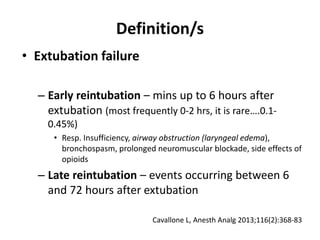 Extubation of the difficult airway | PPT