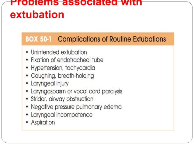 Extubation problems and its management | PPTX