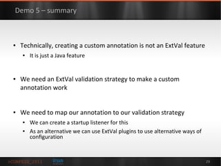 Declarative Input Validation with JSR 303 and ExtVal | PDF