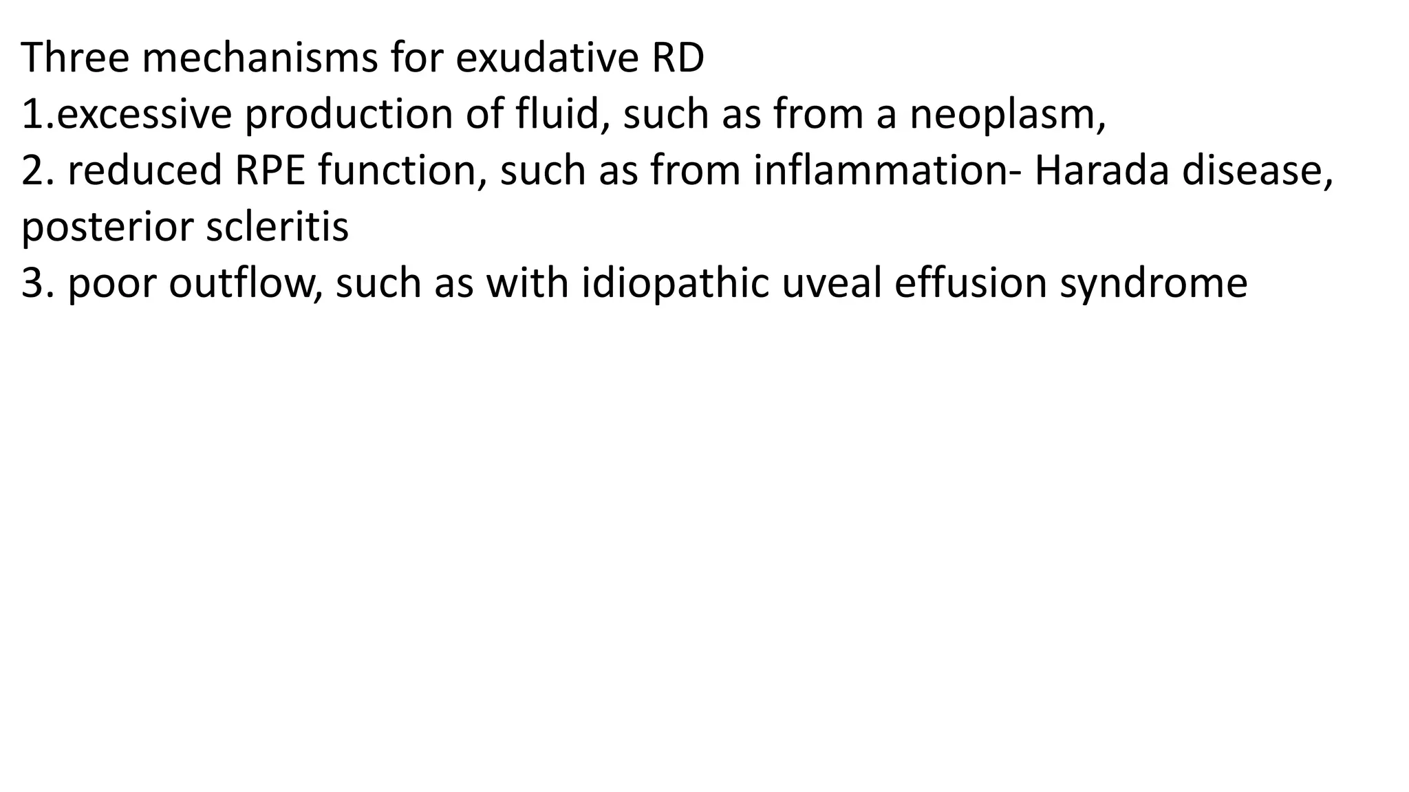 Exudative Retinal Detachment- Etiopathogenesis | PPTX