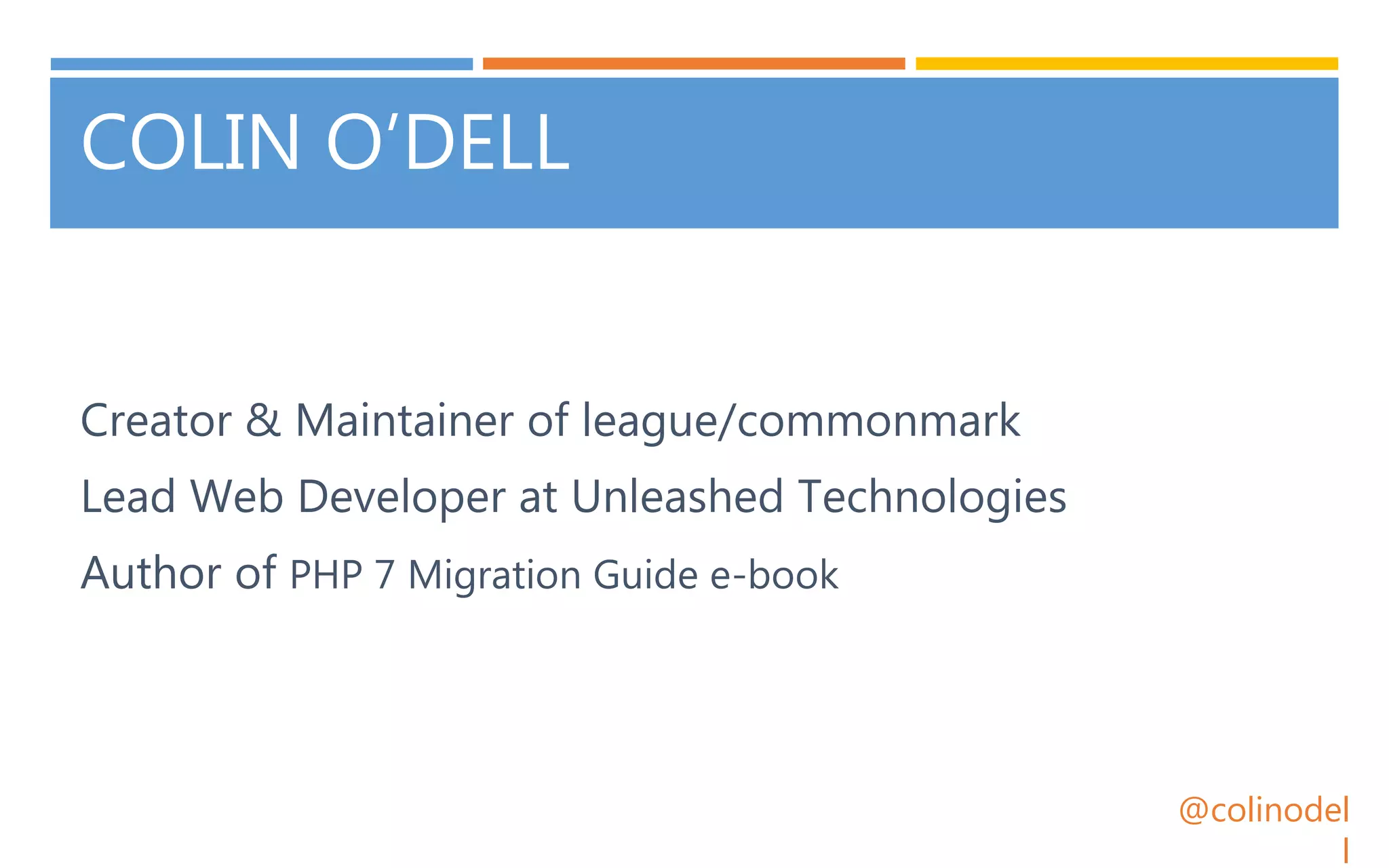 CommonMark: Markdown Done Right - ZendCon 2017 | PPT
