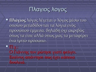 ΕΥΘΥΣ- ΠΛΑΓΙΟΣ | PPT