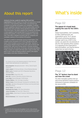 Aiming for the top: A guide for aspiring COOs and their organisations | PDF