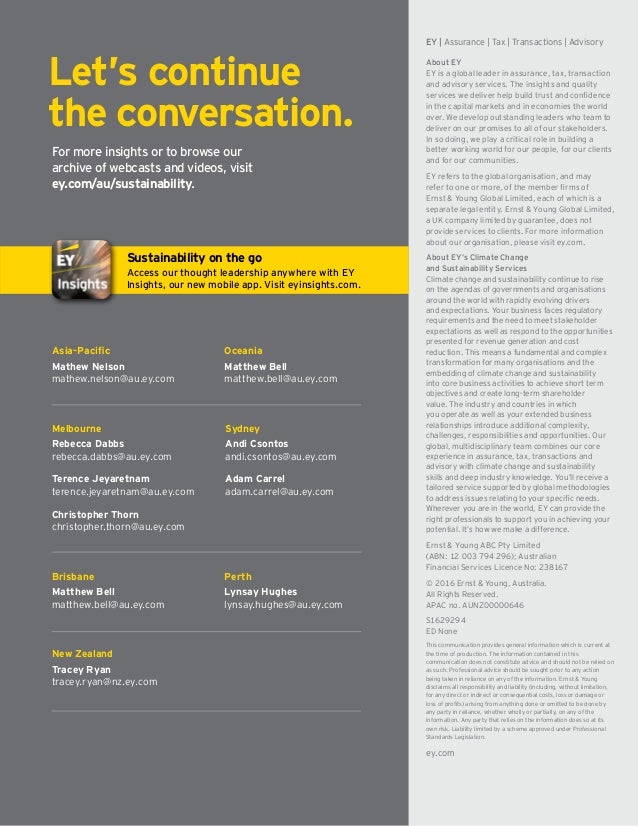 Ey Lets Talk Sustainability (August 2016) Ey Lets Talk Sustainability (August 2016)