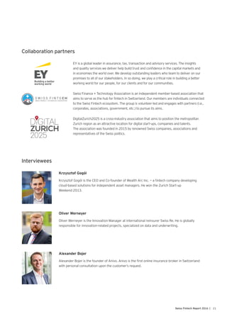 Ey swiss-fin tech-2016-english | PDF | Financial Industry | Industries