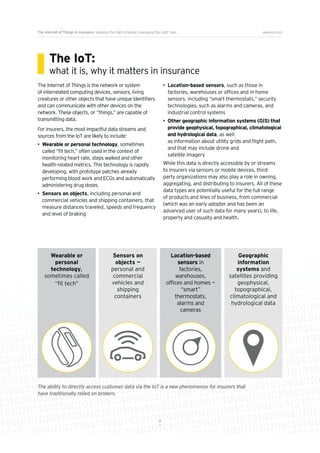 The Internet of Things in insurance | PDF | Internet | Computing