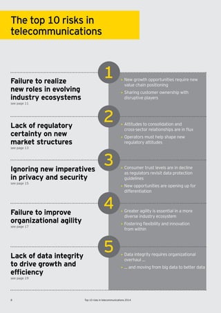 Ey top-10-risks-in-telecommunications-2014 | PDF