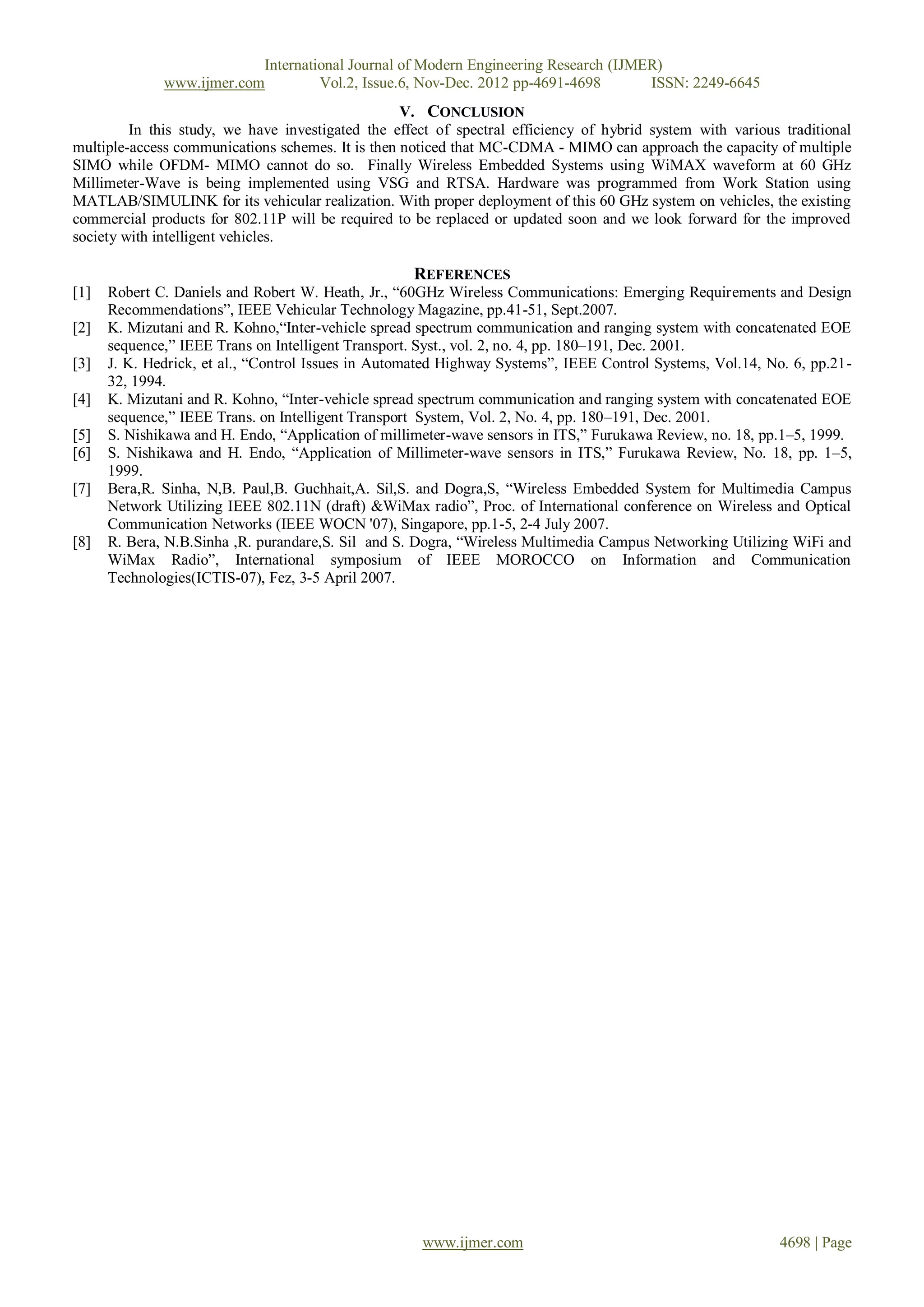 Design and Implementation of Wireless Embedded Systems at 60 GHz ...