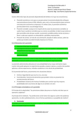 La prevision | PDF