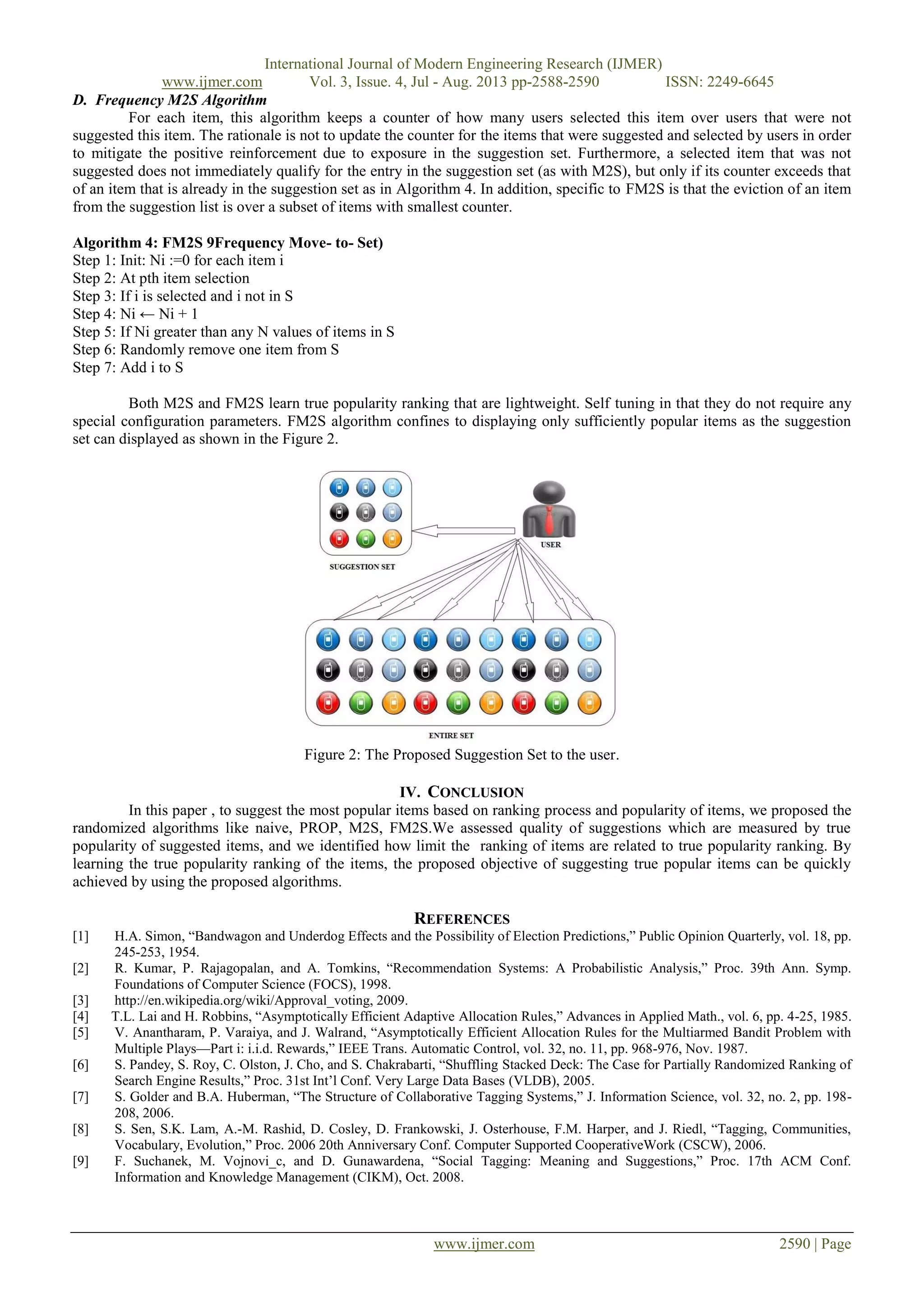 Novel Algorithms for Ranking and Suggesting True Popular Items | PDF