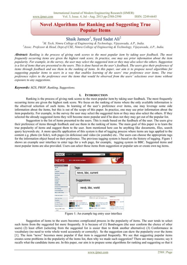 Novel Algorithms for Ranking and Suggesting True Popular Items | PDF