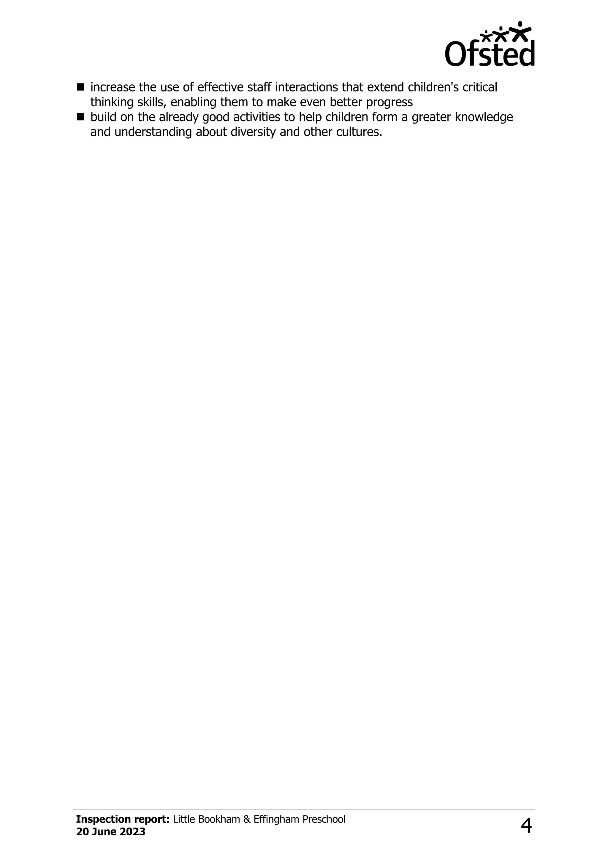 EY455027 Little Bookham & Effingham Preschool - Ofsted Inspection ...