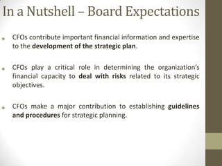 Strategic Role of the CFO | PPTX
