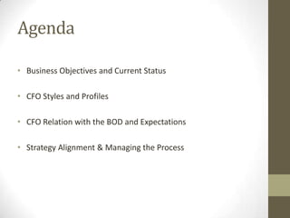 Strategic Role of the CFO | PPTX
