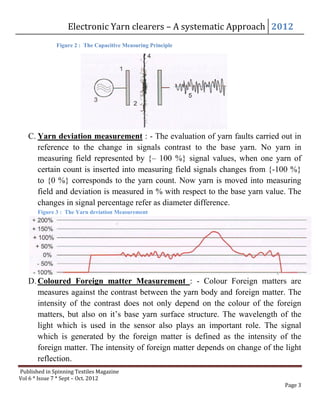 Electronic Yarn Clearers – A Systematic Approach | PDF