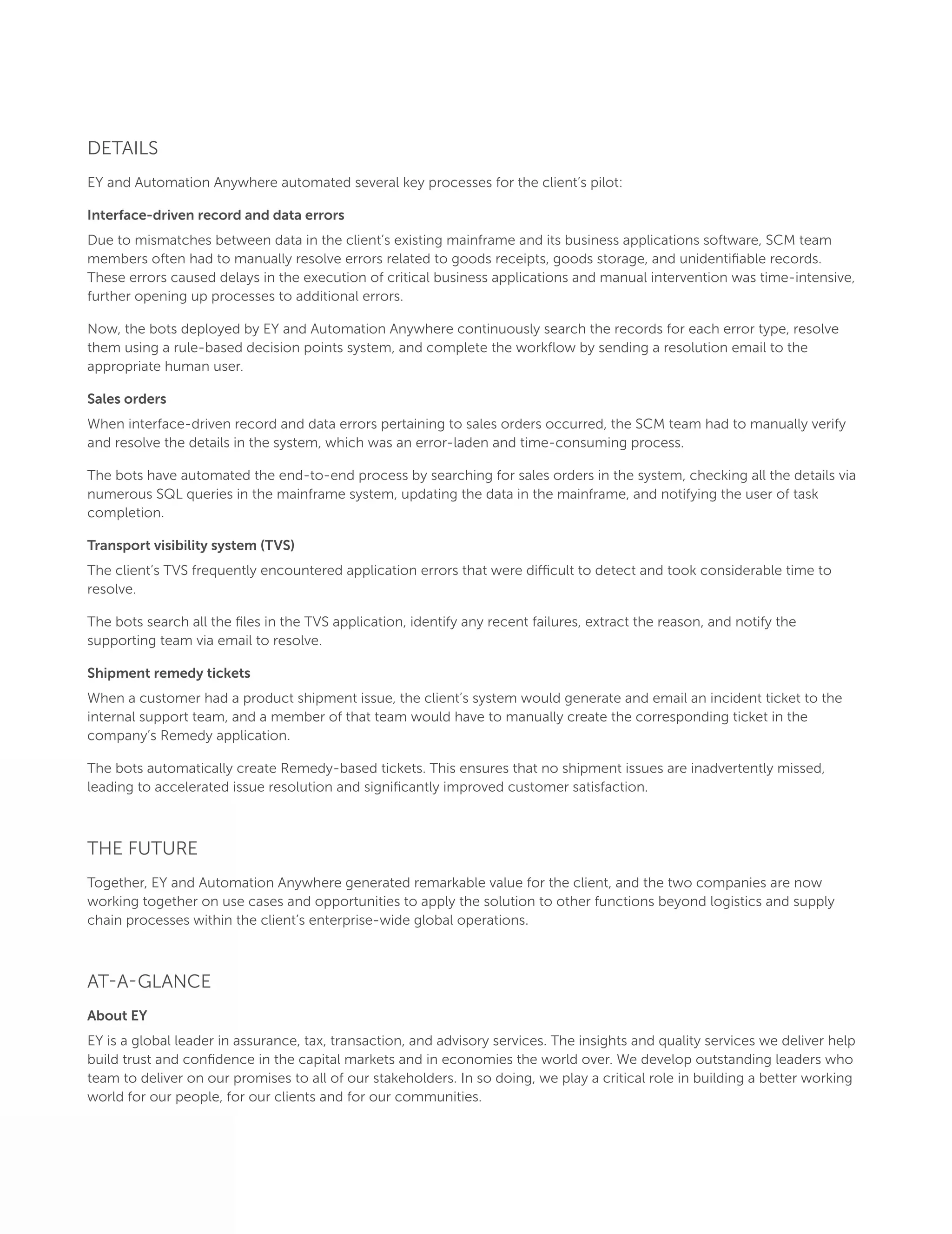 Ey case study rpa | PDF