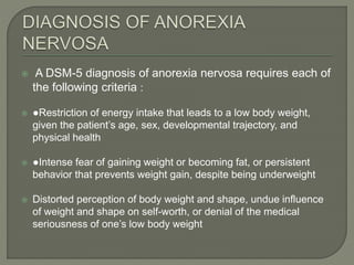 Anorexia nervosa | PPTX