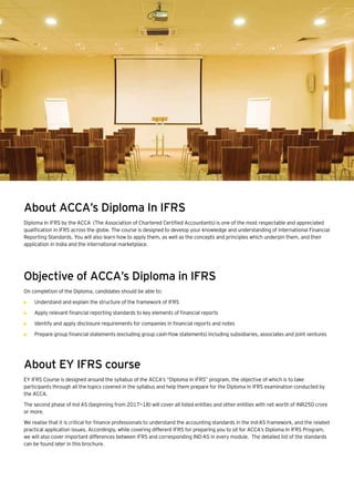 Ey diploma in ifrs brochure | PDF