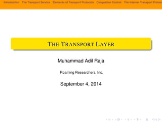 The Transport Layer | PPT