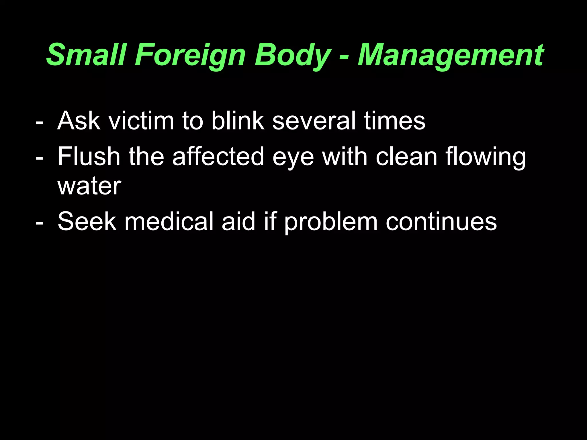 Eye Injuries | PPT