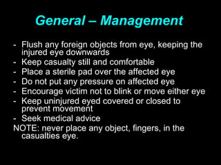 Eye Injuries | PPT