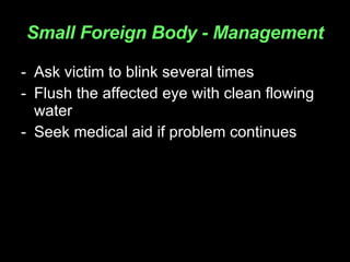 Eye Injuries | PPT