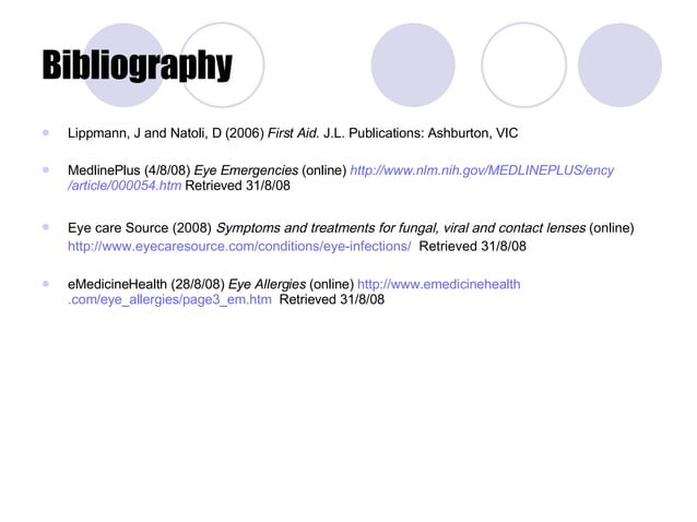 Eye Injuries | PPT | Death, Injury, or Military Conflict | Sensitive Topics