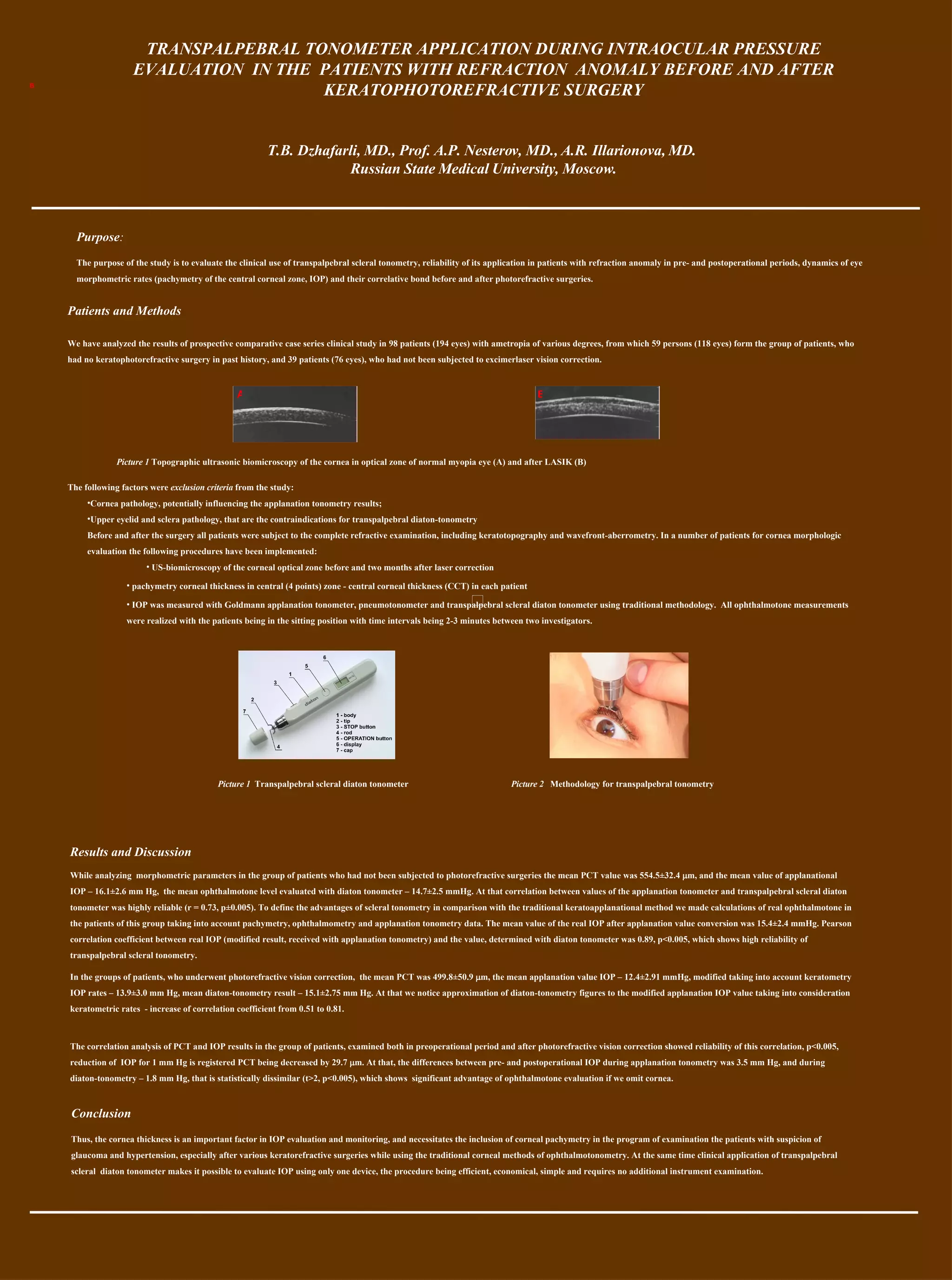 Eye Pressure After Lasik Surgery - Study, BiCOM Inc. | PPT