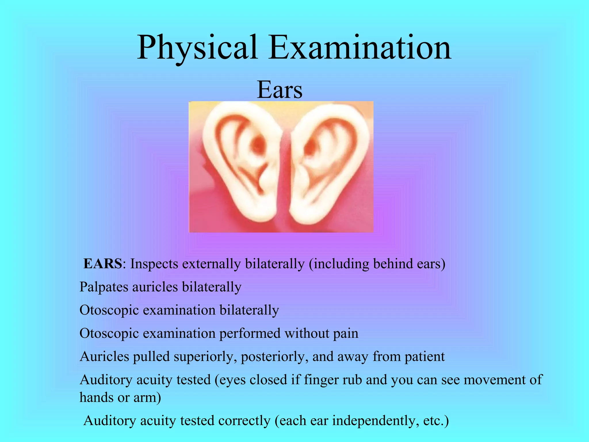 Eye and ear assessment | PPT