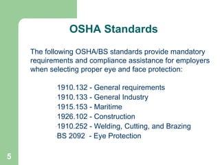 Eye and Face Protection HSE Presentation HSE Formats.PPT