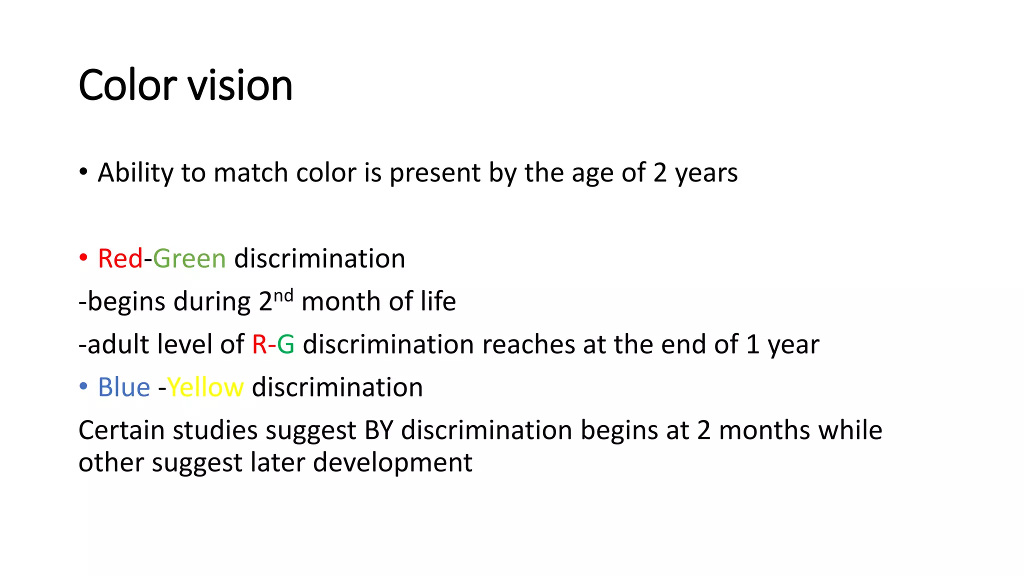 Eye and vision at birth and childhood | PPTX