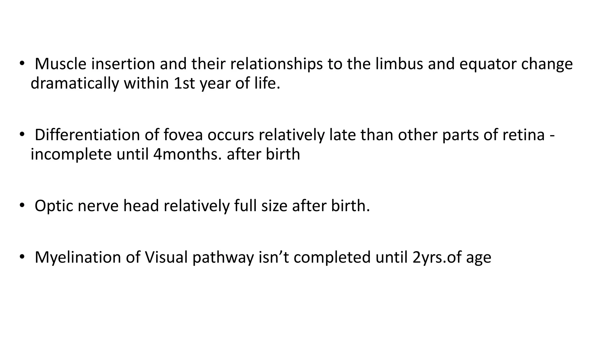 Eye and vision at birth and childhood | PPTX