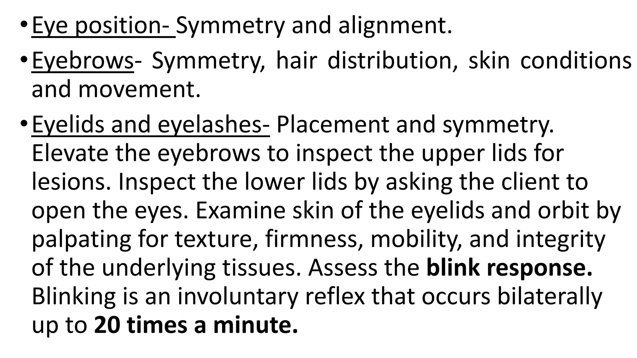 Eye assessment | PPTX