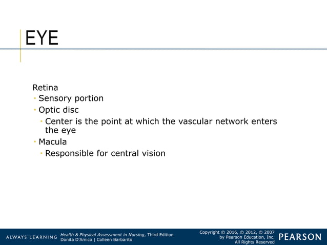 EYE ASSESSMENT.ppt | Eye and Vision Conditions | Diseases and Conditions