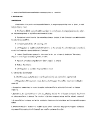 Eye Assessment