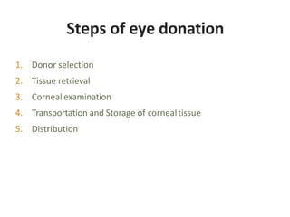 eye banking | PPTX