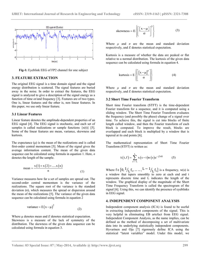 Eyeblink artefact removal from eeg using independent | PDF