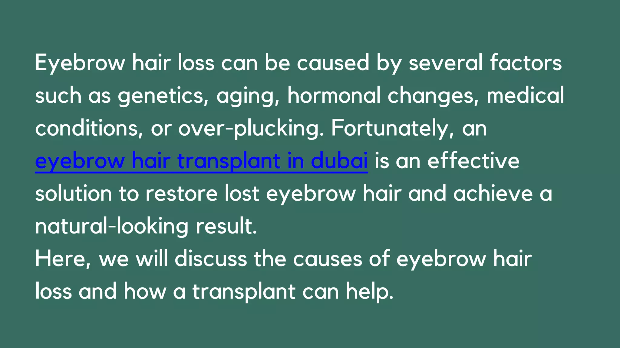 EYEBROW HAIR LOSS & TRANSPLANT.pptx
