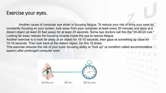 Eye care tips for computer users. | PPTX | Eye and Vision Conditions ...
