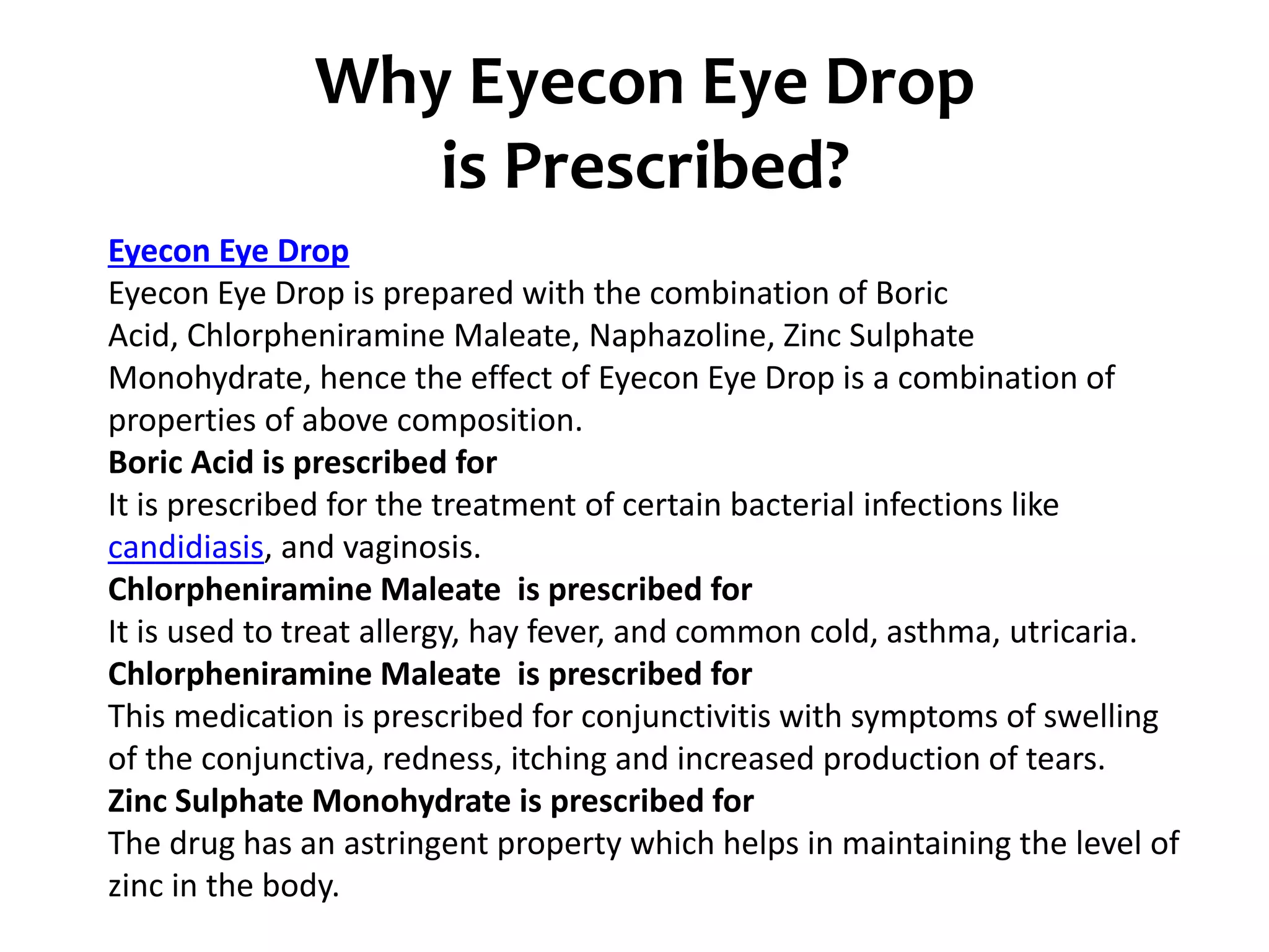 Eyecon eye drop | PPTX