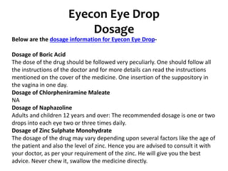 Eyecon eye drop | PPTX