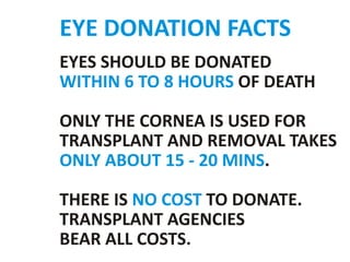 Eye donation presentation | PDF