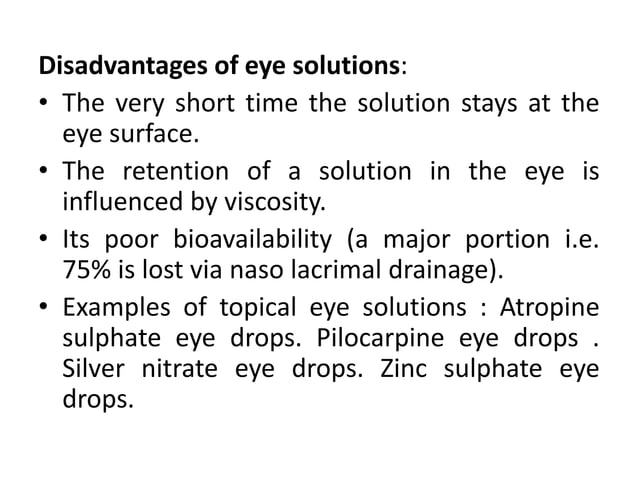 eye drop and ointment.ppt | Eye and Vision Conditions | Diseases and ...