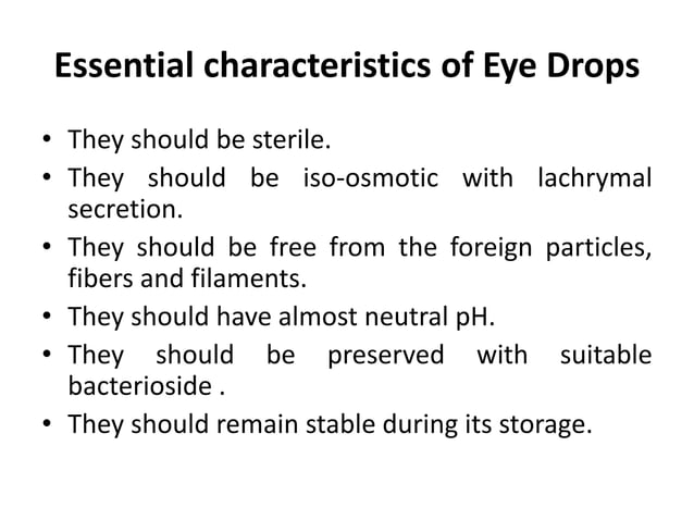 eye drop and ointment.ppt | Eye and Vision Conditions | Diseases and ...