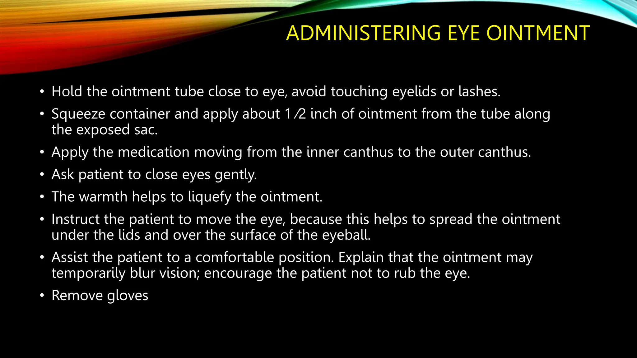 Eye drop or ointment placement. Ocular burn.contact lens.pptx