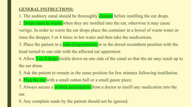 Eye, ear & nasal instillation nursing foundations.pptx | First Aid | Injuries