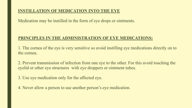 Eye, ear & nasal instillation nursing foundations.pptx | First Aid | Injuries