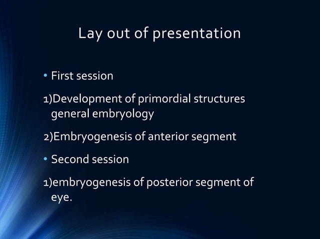 Eye embryology | PPT