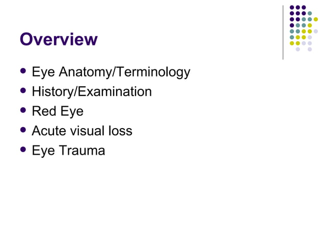Eye emergencies | PPT