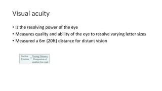 EYE Examination.pptx- ANATOMY AND PHYSIOLOGY | PPT